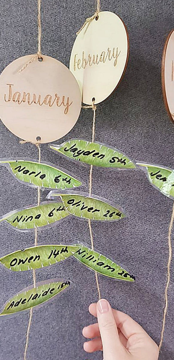 Classroom Birthday Calendar - Natural decor for the Classroom – Shartruese