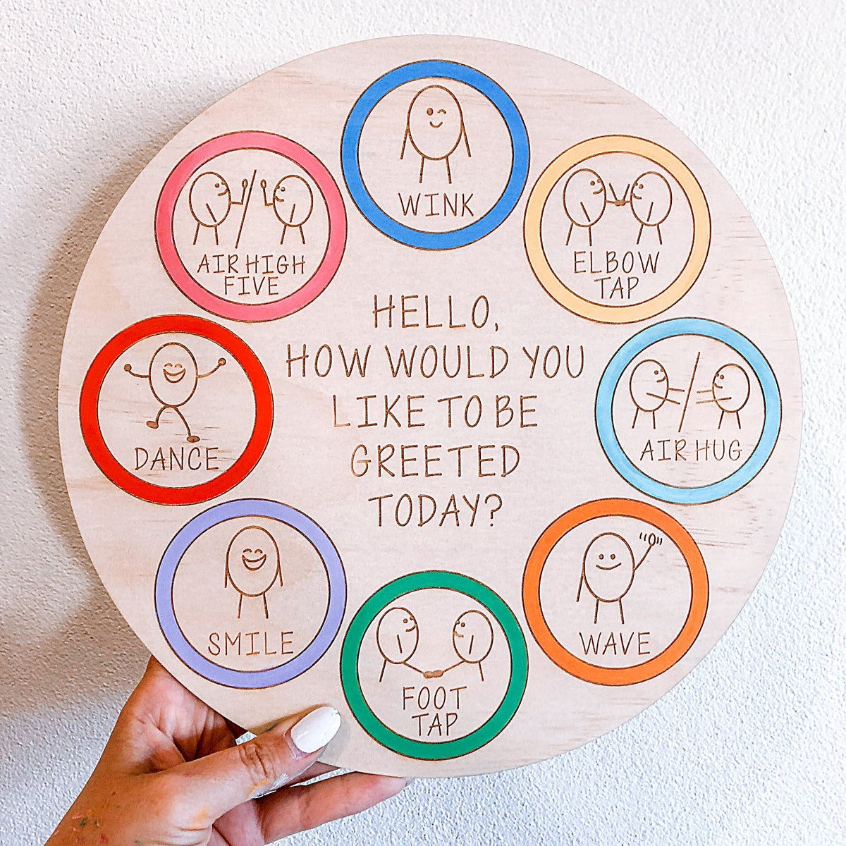 No Touch Greetings Plaque - Perfect for classrooms & offices – Shartruese