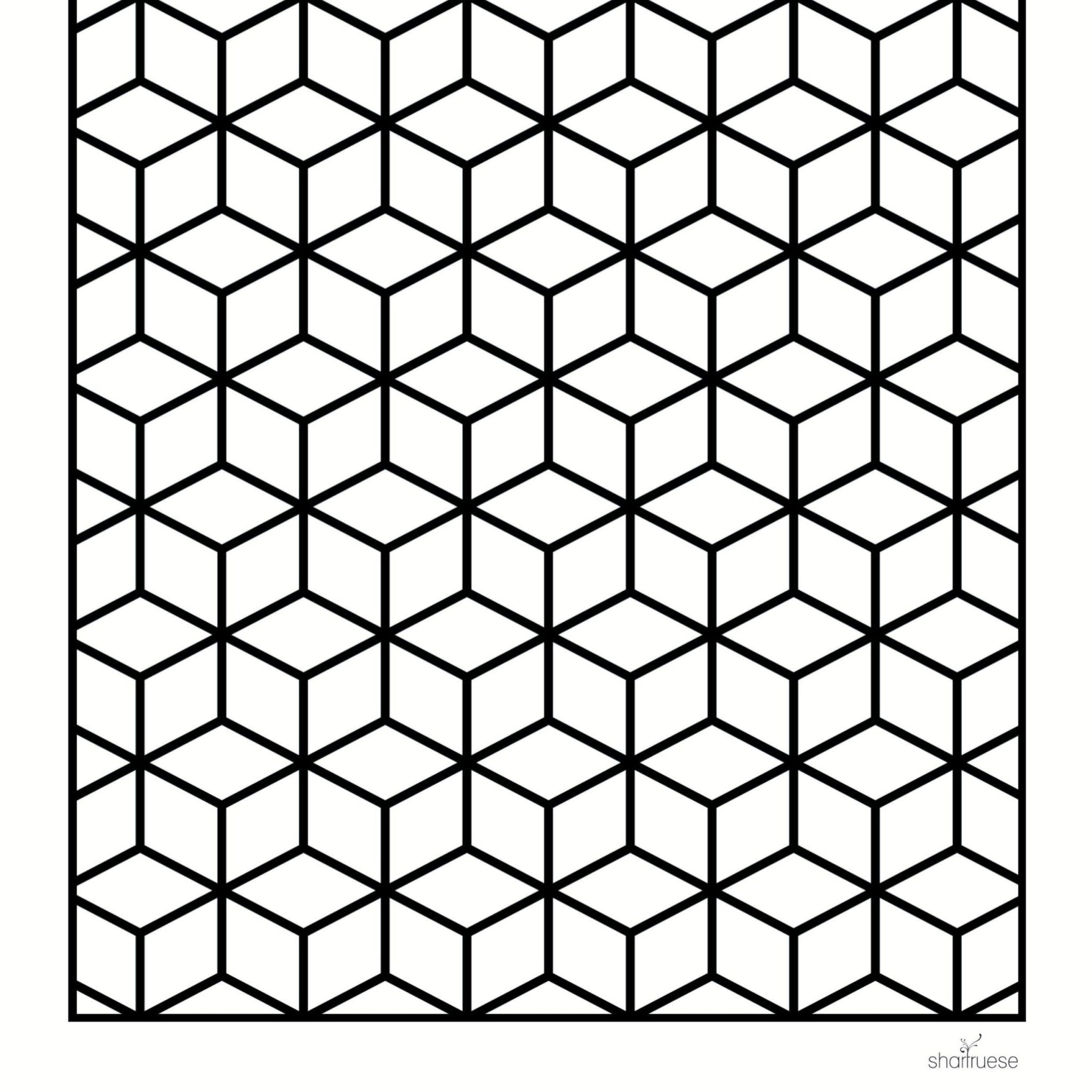 Easy Bold Patterns Colouring Pages Instant Download - Shartruese ...