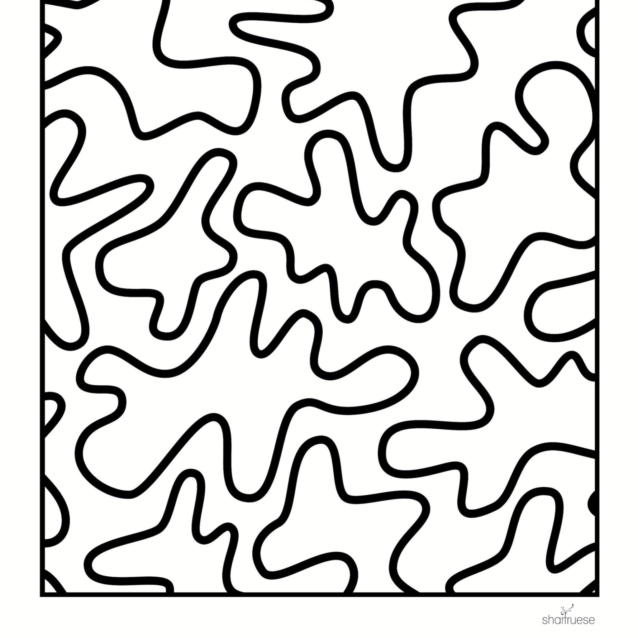 Easy Bold Patterns Colouring Pages Instant Download - Shartruese ...