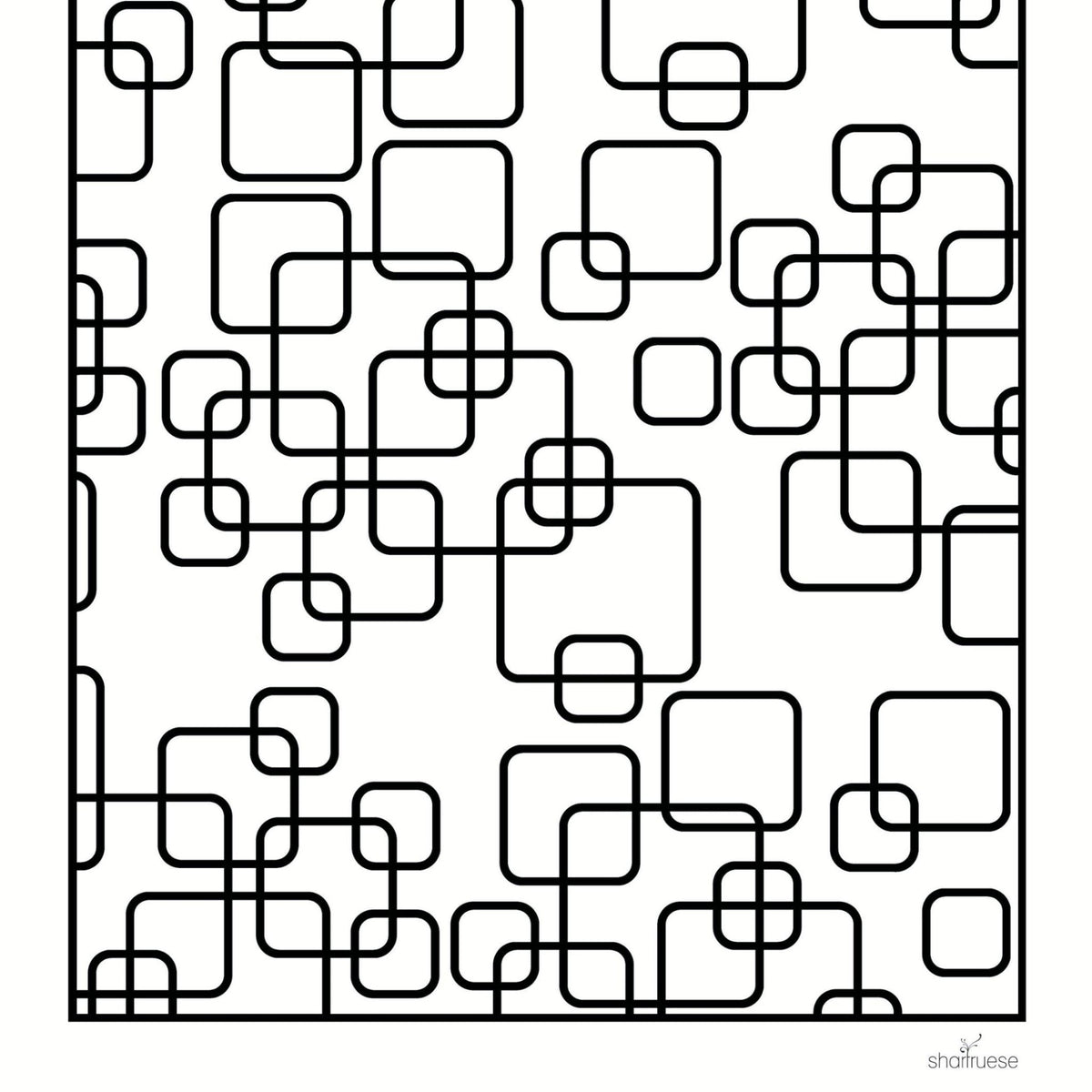 Easy Bold Patterns Colouring Pages Instant Download - Shartruese ...
