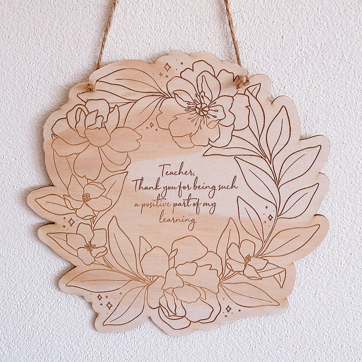 DIY Painting Kit with engraved floral plaque || Teacher Gift – Shartruese