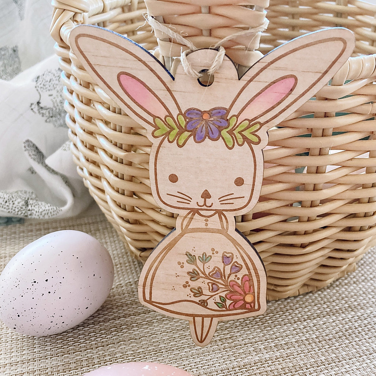 Fancy Dress Bunny Tags - Shartruese Easter Keepsakes