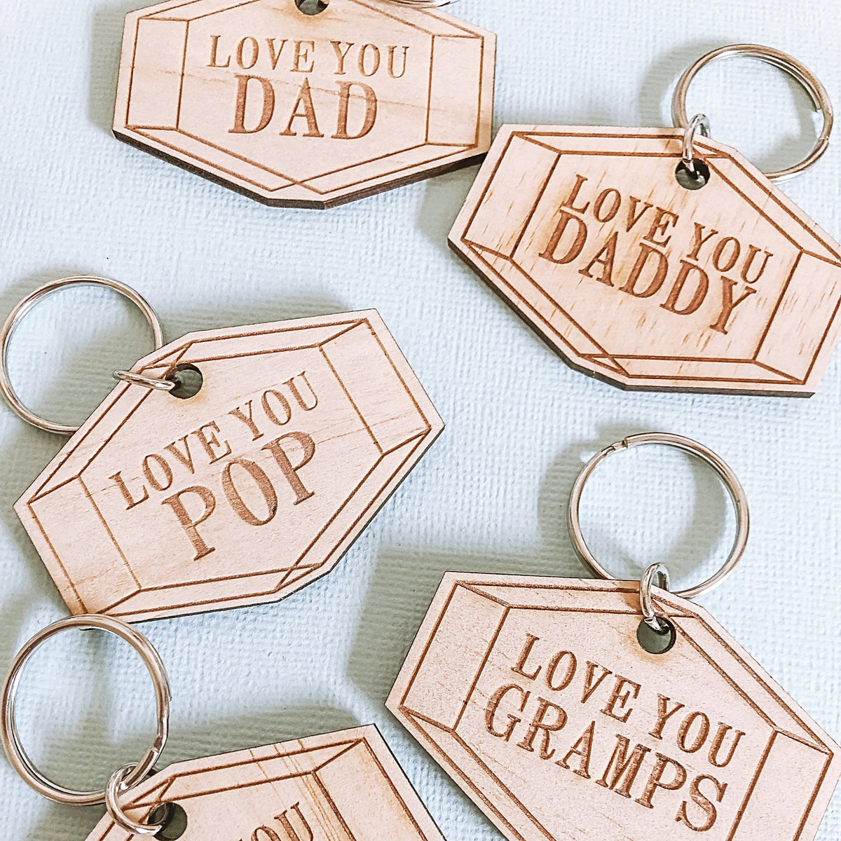 Geometric Father's Day Key Chains - Shartruese Key Chain Father's Day