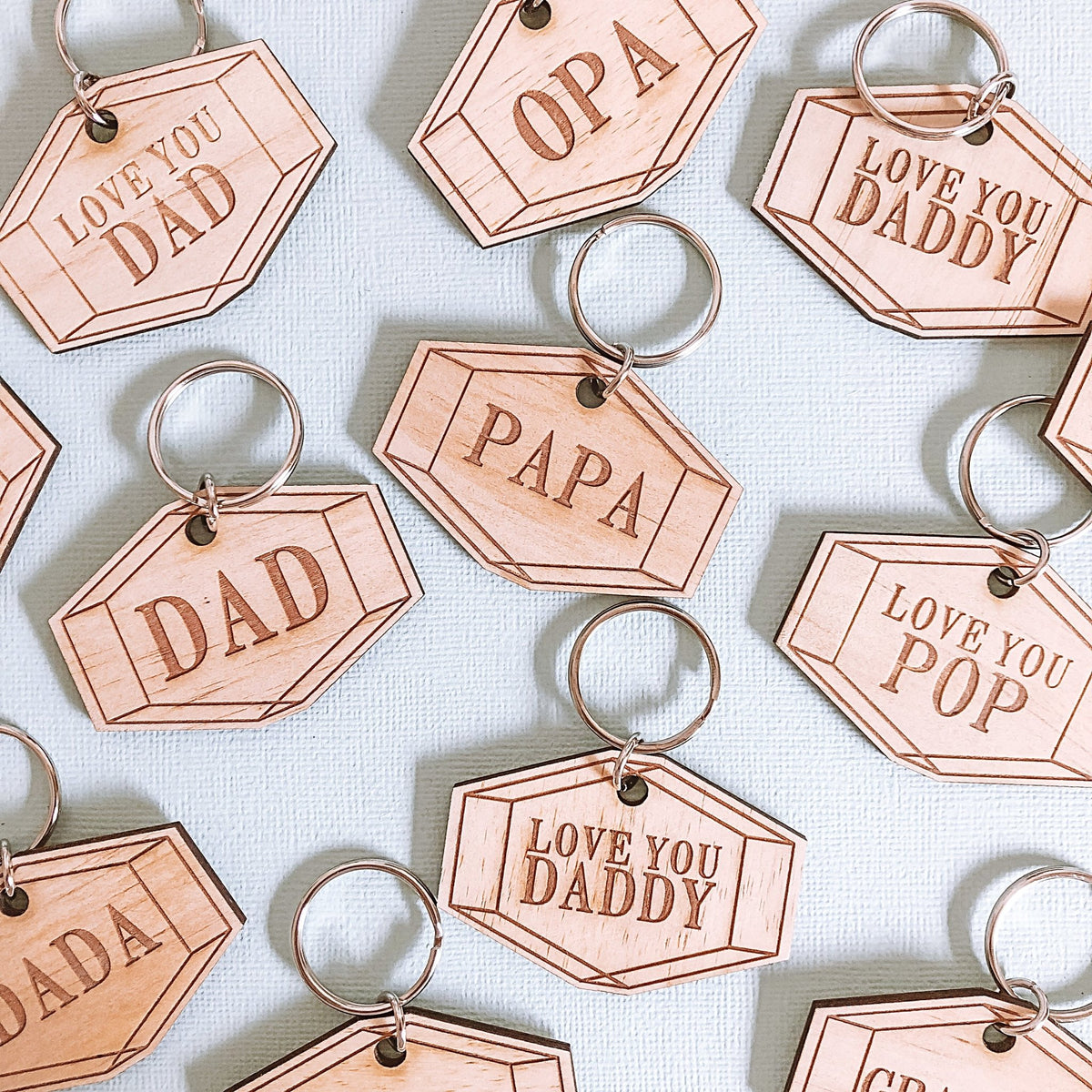 Geometric Father's Day Key Chains - Shartruese Key Chain Father's Day